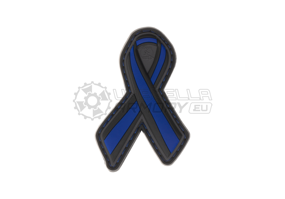 Thin Blue Line Ribbon Rubber Patch – Umbrella Armory .EU